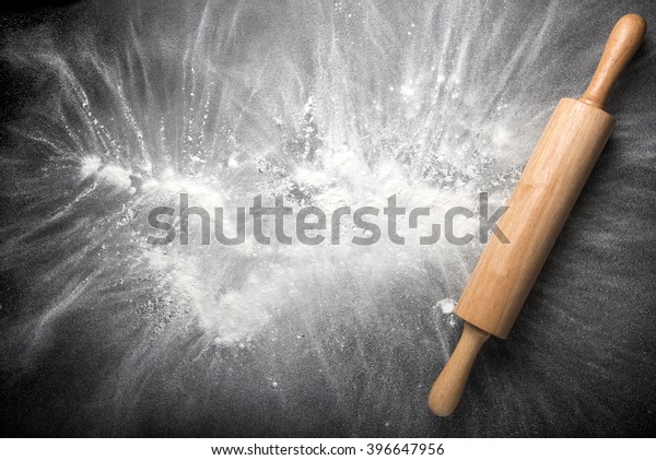 Baking Background Rolling Pin Flour On Stock Photo 396647956 | Shutterstock