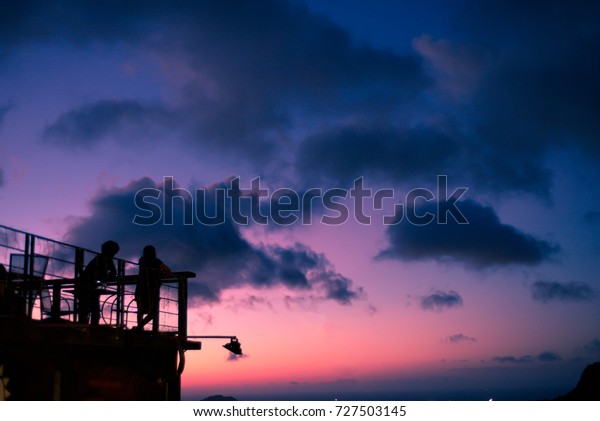 Balcony Sunset Stock Photo (Edit Now) 727503145