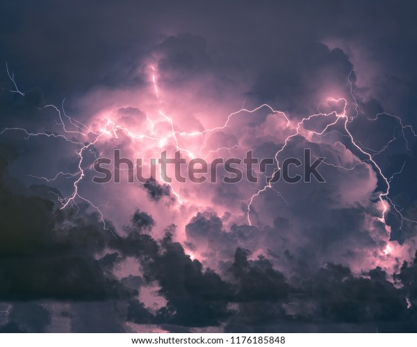 Ball Lightning Clouds Stock Photo (Edit Now) 1176185848
