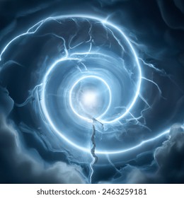 Lightening Shape Ball Lightning Strikes Coming AI-generated image ...