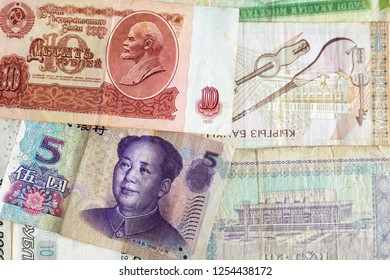 Banknotes Different Countries Stock Photo 1254438172 | Shutterstock