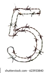 Barbed Wire Number Stock Photo 623933822 | Shutterstock