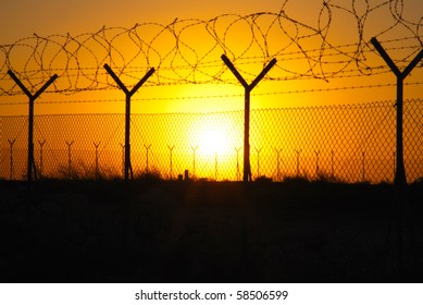 Barbed Wire Sunset Stock Photo 58506599 | Shutterstock