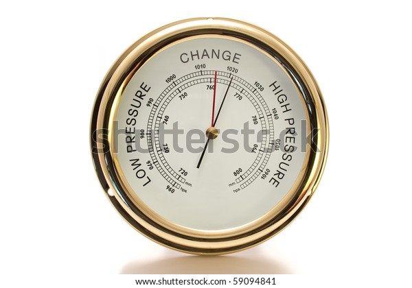 Barometer Brass White Face Isolated Stock Photo 59094841 | Shutterstock