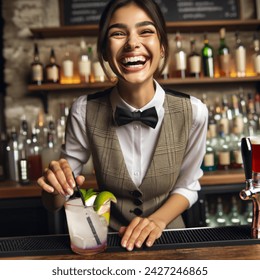 Someone Handing Bartender Bar Orange Fruit AI-generated image ...