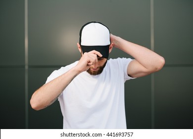 Woman Wearing Dunce Cap Standing Against Stock Photo 266040488 ...