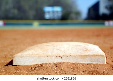 Baseball Field Second Base Scoreboard Background Stock Photo 2881956 ...