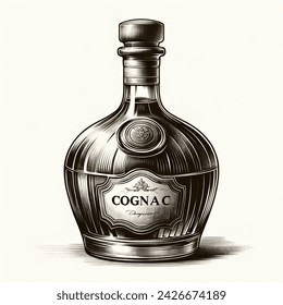 Basic Draw Tequila Bottle Bw AI-generated image 2426670201 | Shutterstock
