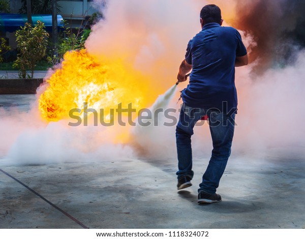 Basic Fire Fighting Evacuation Fire Drill Stock Photo (Edit Now) 1118324072