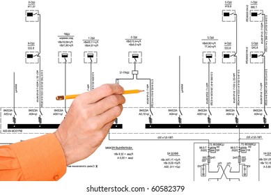 Basic Fundamental Electrical Schema Connection Force Stock Photo ...