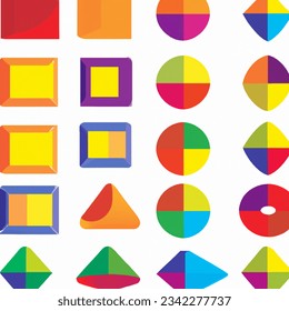 Basic Geometric Shapes Combinations Computer Scalable AI-generated ...