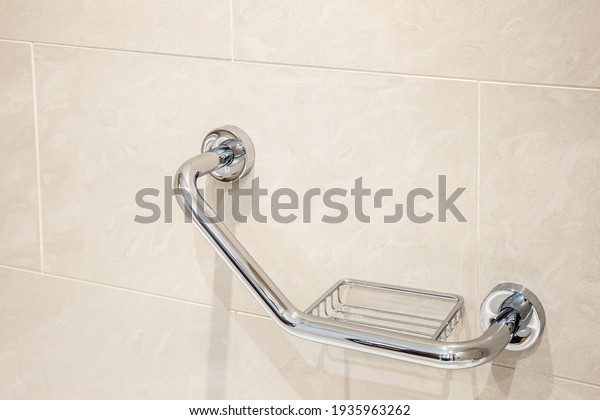 Bathroom Handle Disabled Elderly Focus On Stock Photo (Edit Now) 1935963262