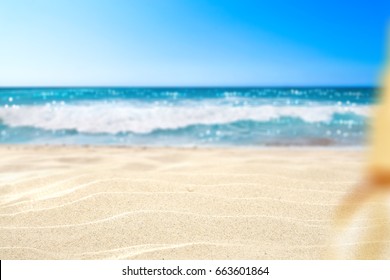 Empty Sea Beach Background Copy Space Stock Photo (Edit Now) 435396163