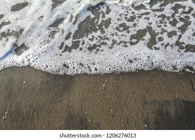 Beach Background Texture Bubble Sand Water Stock Photo 1206276013 ...