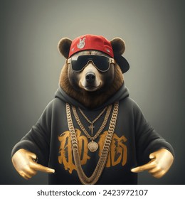 Bear Dressed Rapper AI-generated image 2423972121 | Shutterstock