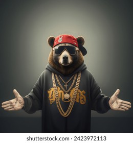 Bear Dressed Rapper AI-generated image 2423972121 | Shutterstock