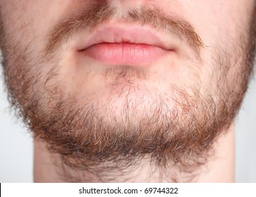 Mouth Lips Mustache Beard On Male Stock Photo (Edit Now) 765160243