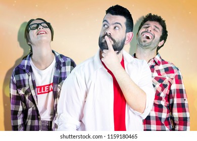 Bearded Guy Making Think Expression Stock Photo 1159180465 | Shutterstock