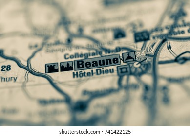 Beaune On Map Stock Photo 741422125 | Shutterstock