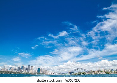 Beautiful Dramatic Cloudscape Above Sydney Cityscape Stock Photo ...