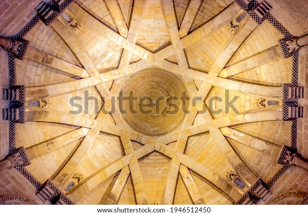 Beautiful Octagon Ceiling Interior Pattern Medieval Stock Photo ...