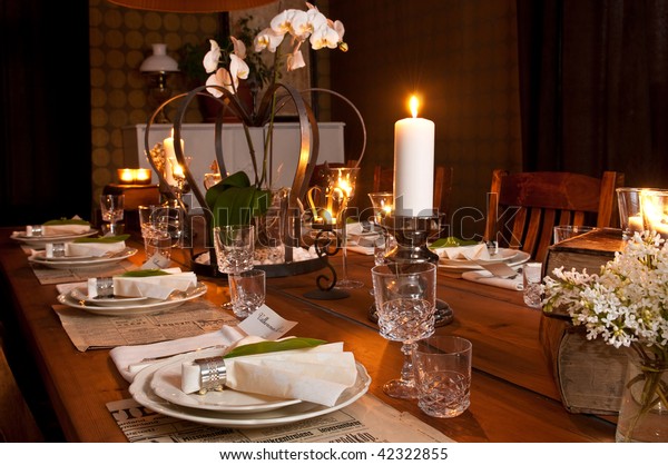Beautiful Old Style Table Setting Stock Photo 42322855 | Shutterstock