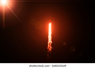 Beautiful Rocket Launch Elements This Image Stock Photo 1640154169 ...