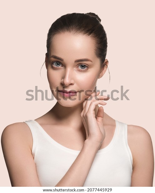 Beautiful Skin Healthy Woman Face Hand Stock Photo 2077445929 ... Beautiful Skin Healthy Woman Face Hand Stock Photo 2077445929 ...