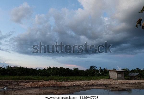 Beautiful Sky Cloud Before Rain Stock Photo (Edit Now) 1135947725