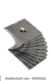 Beautiful Stack Disc Cases Pendrive Isolated Stock Photo 65433226 ...