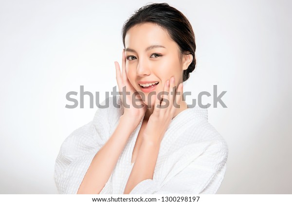 Beautiful Young asian Woman with Clean Fresh Skin look. Girl beauty ... Beautiful Young asian Woman with Clean Fresh Skin look. Girl beauty ...