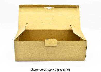 Beige Rectangular Cardboard Box Open Lid Stock Photo 1863358996 ...
