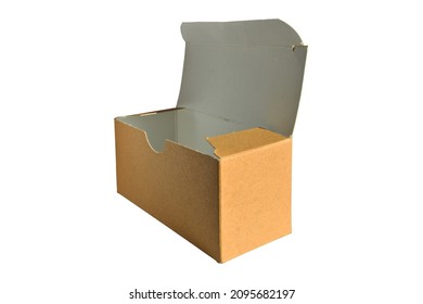 Beige Rectangular Cardboard Box Open Lid Stock Photo 2095682197 ...