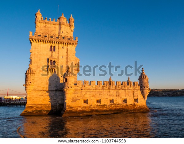 Belem Tower Designed By Architect Francisco Stock Photo 1103744558 ...