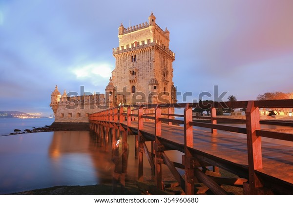 Belem Tower Designed By Architect Francisco Stock Photo 354960680 ...