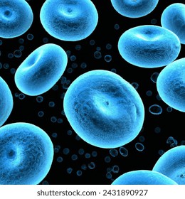 Group Blue Bacteria Lactobacillus Pastel 3d AI-generated image ...