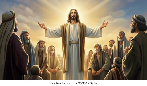 Biblical Image Jesus Offering Hope Resurrection AI-generated image ...