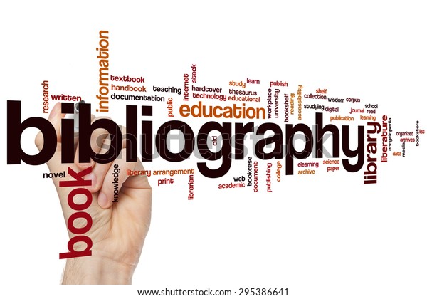 Bibliography Concept Word Cloud Background Stock Photo (Edit Now) 295386641