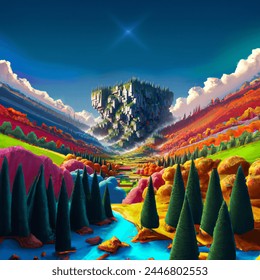 Minecraft Background AI-generated image 2422466013 | Shutterstock