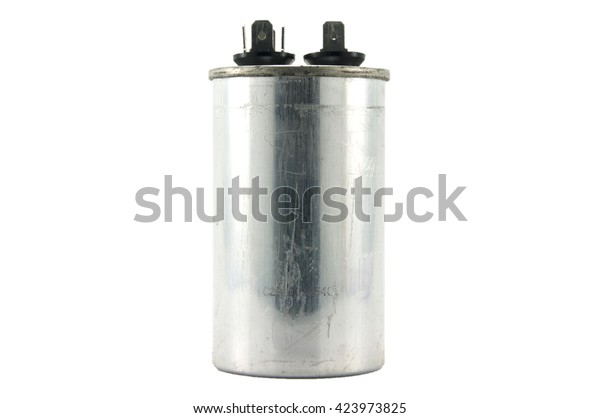 Big Capacitor Electronic Component Isolated On Stock Photo (Edit Now ...