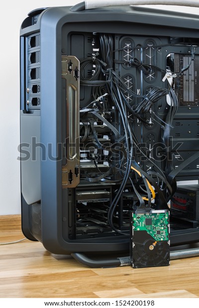 Big Computer Case Connected Externally Standing Stock Photo 1524200198 ...
