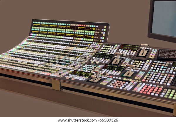 Big Control Panel Television Studio Management Stock Photo 66509326 ...