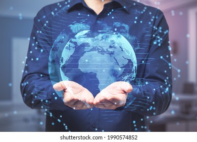 Big Data Concept Man Opens His Stock Photo 1990574852 | Shutterstock