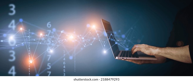 Big Data Technology Background Using Laptop Stock Photo 2188479293 ...