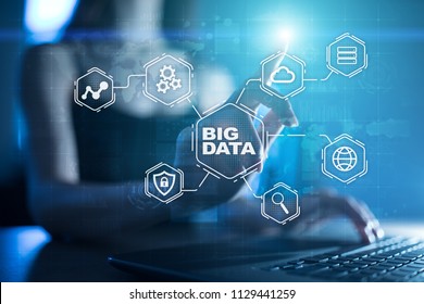 Big Data Technology Internet Concept On Stock Photo 1129441259 ...