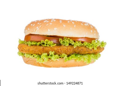 Classic American Hamburger Without Cheese Stock Photo 1468997309 ...