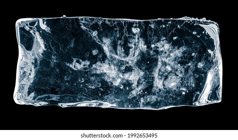 Big Rectangular Transparent Piece Ice On Stock Photo 1992653495 ...