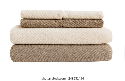 Big Small Bath Towels Stack Isolated Stock Photo 249531454 | Shutterstock