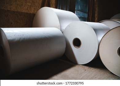 Big Stack Printing Paper Rolls Warehouse Stock Photo 1769180414 ...