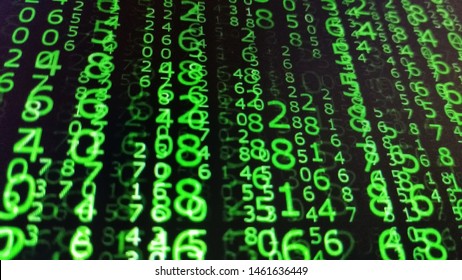 Binary Numbers On Computer Screen Matrix Foto stock 1461636449 ...